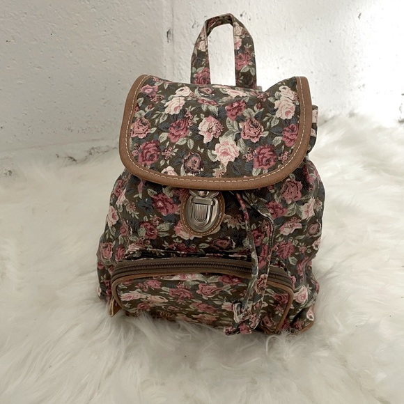 Bags | Vintage Flower Backpack | Poshmark